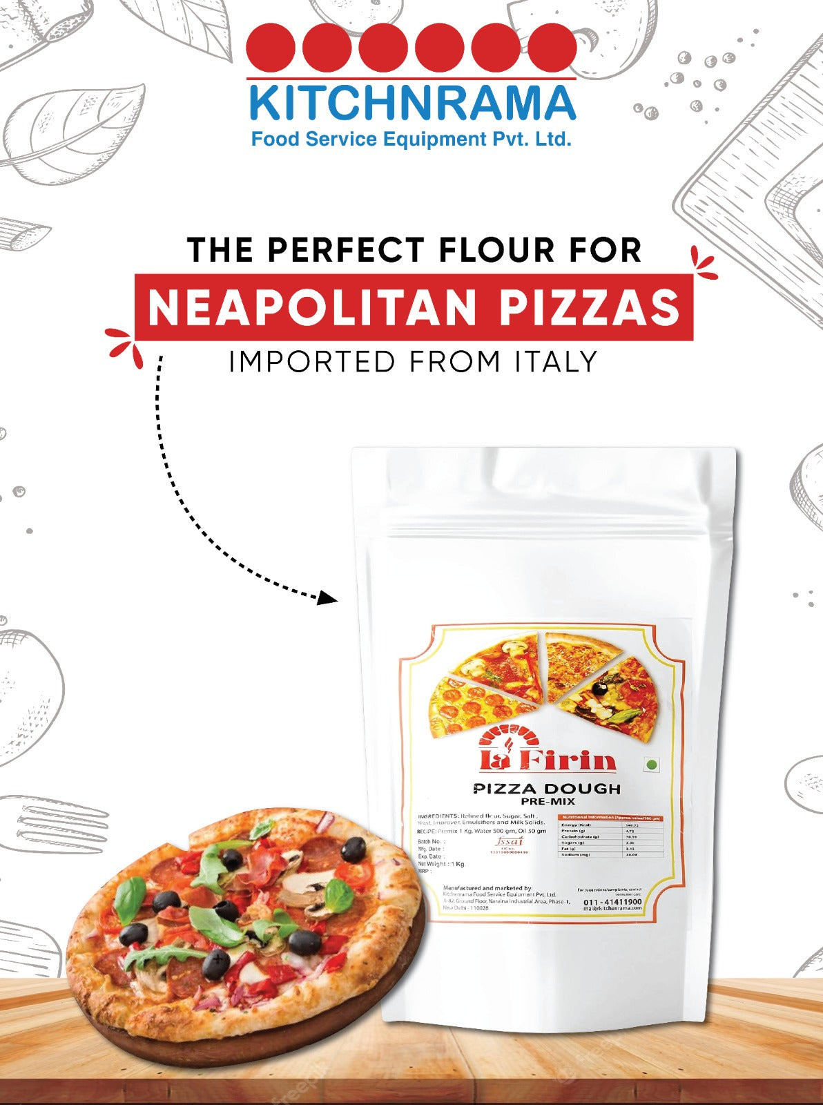 Gourmet Popcorn -Neapolitan Pizza Flour - La Firin Pizza Dough Pre- Mix ...